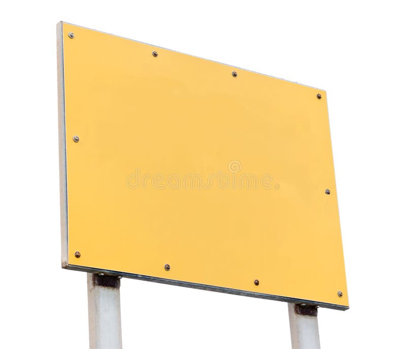 Blank Yellow Advertising Sign. Empty Hoarding Background for Text Stock ...