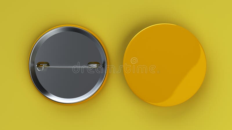 Blank Yellow Badge on Yellow Background Stock Illustration ...