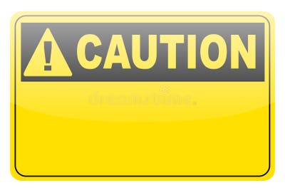 Blank Yellow Caution Label Sign Stock Vector - Illustration of empty ...