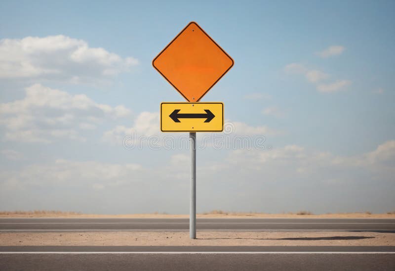 Blank Yellow Diamond Shaped Road Sign on Pole Stock Image - Image of ...