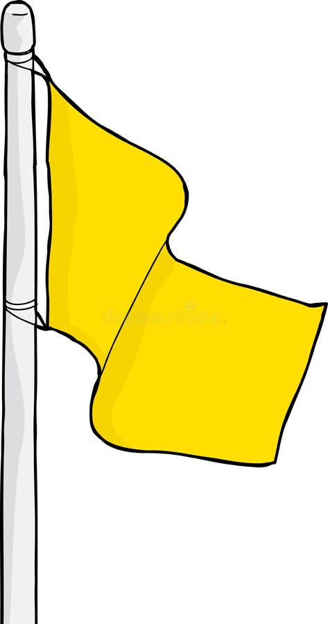 Blank Yellow Flag stock illustration. Illustration of copy - 49262776