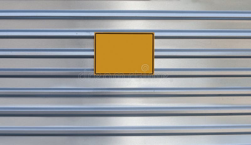 Empty Yellow Warning Sign. Copyspace Stock Image - Image of building ...