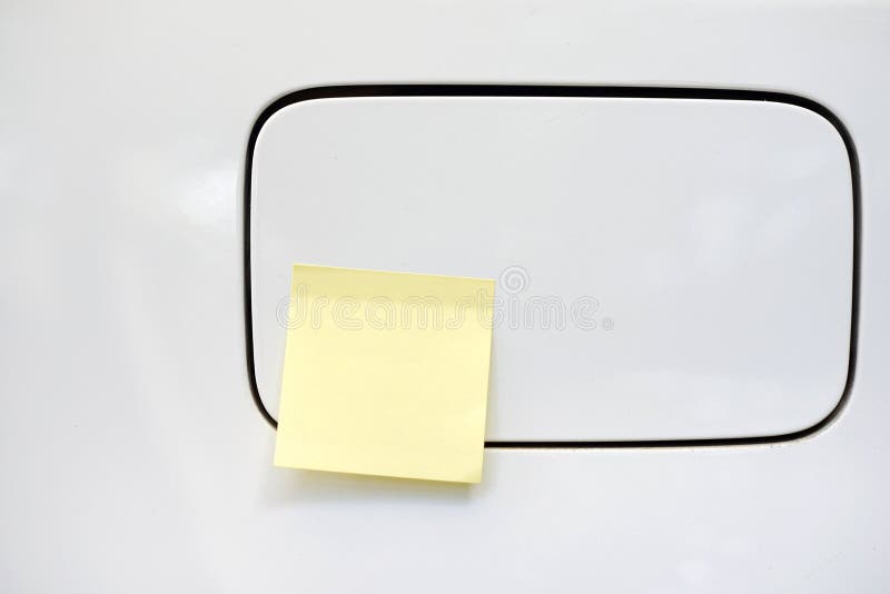 Blank Yellow Note on the Car Stock Image - Image of symbol, label: 41274275