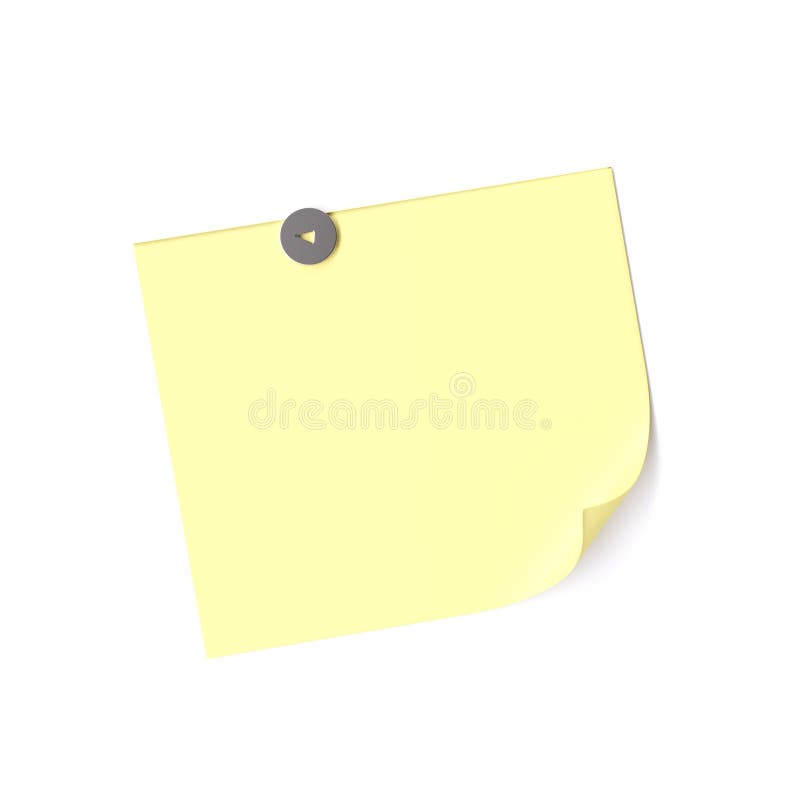 Blank yellow note stock illustration. Illustration of paper - 94380472