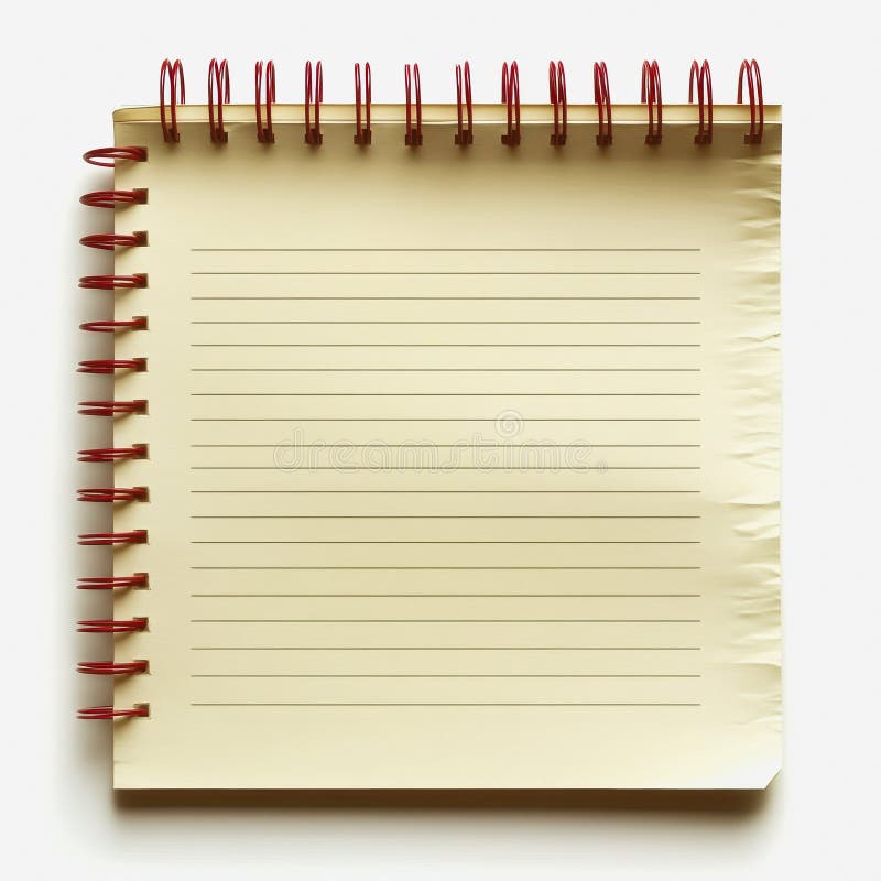Blank Yellow Notepad with Lined Paper and Spiral Binding, Ready for ...
