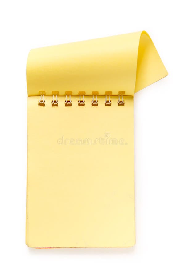 Yellow Notepad (with Path) stock photo. Image of yellow - 11018214