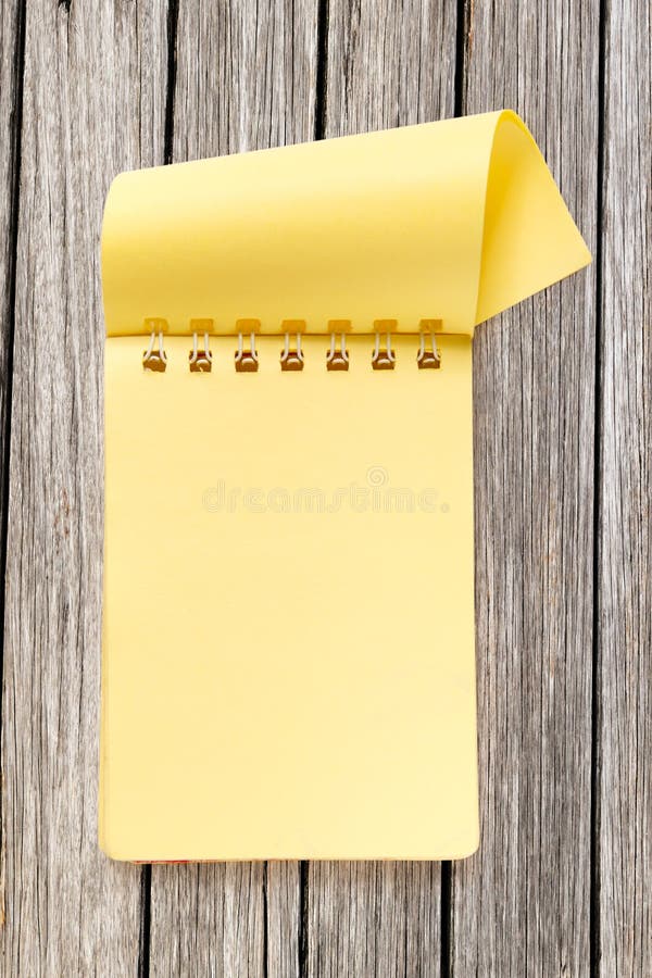 Blank yellow notepad stock photo. Image of golden, blank - 32718556