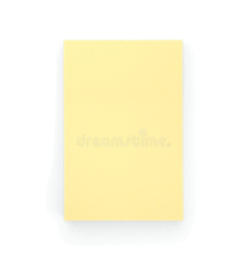 Blank Yellow Post-it Note with Red Push Pin Stock Photo - Image of push ...