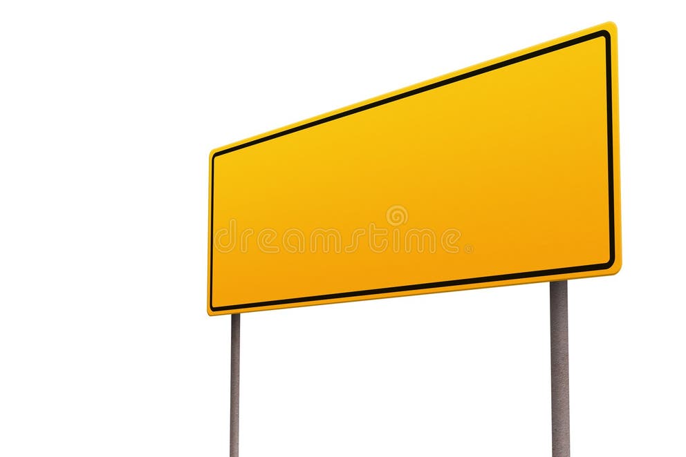 Blank Yellow Sign stock illustration. Illustration of sunny - 22902384