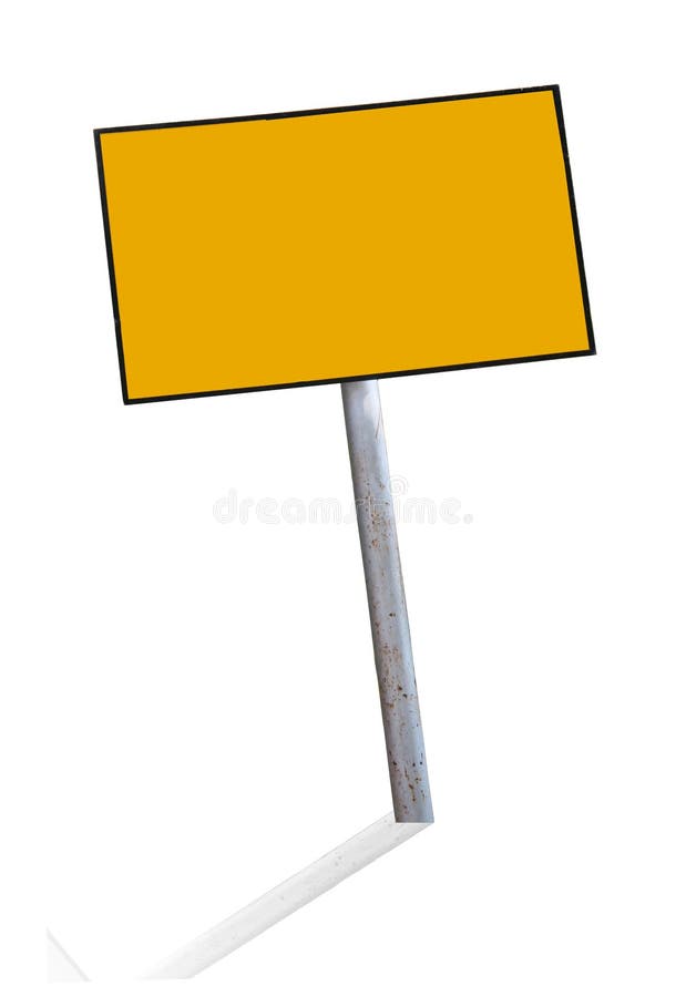 Blank yellow steel signs stock image. Image of blank - 39333763