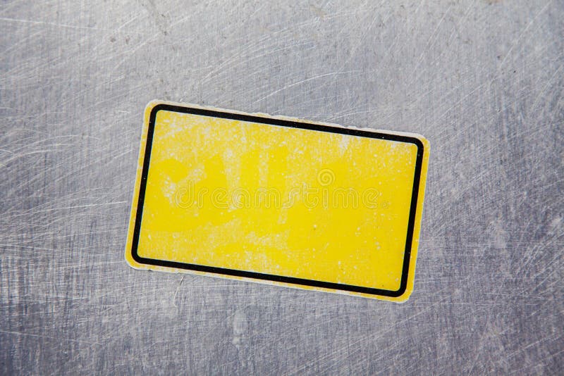 Blank yellow sticker stock photo. Image of yellow, plenty - 46158428