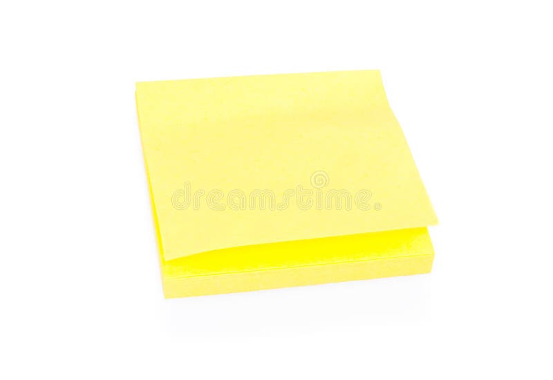 Note Block Opened at a Yellow Page Stock Photo - Image of paper, life ...