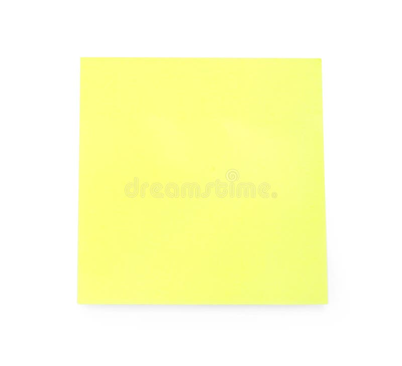 Blank Yellow Sticky Note Isolated on White. Space for Text Stock Image ...
