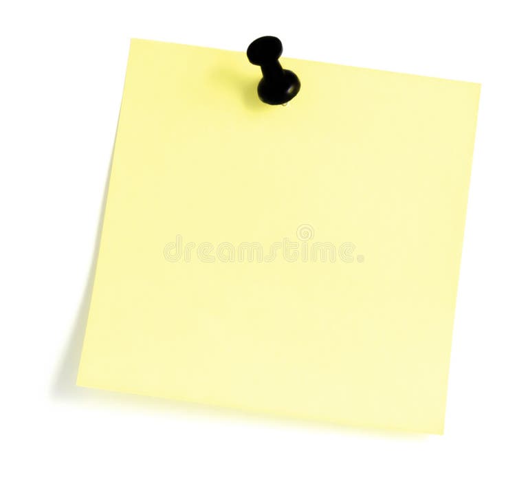 Blank Yellow Sticky Post it Note List Black Stock Photo - Image of ...