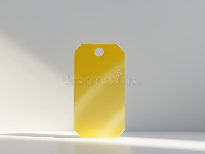 Blank Yellow Tag for Labeling and Pricing Use Stock Image - Image of ...