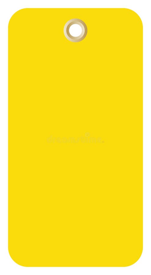 Blank Yellow Tag Symbol Sign,Vector Illustration, Isolate on White ...