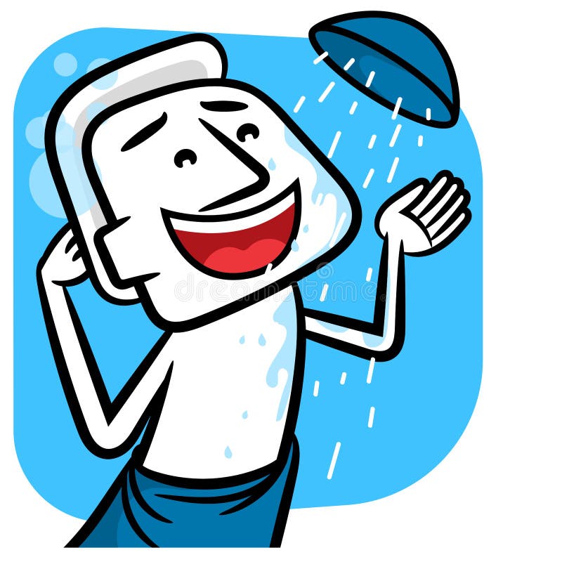 Witte Tekenfilm Die Koffie Drinkt Vector Illustratie - Illustration of ...