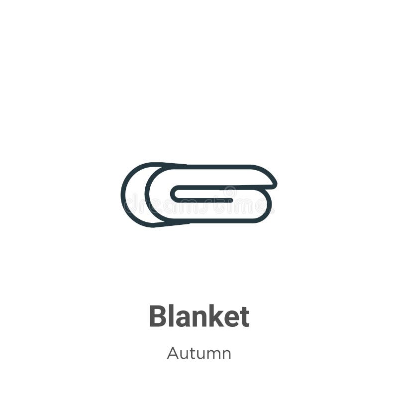Blanket Outline Vector Icon. Thin Line Black Blanket Icon, Flat Vector ...