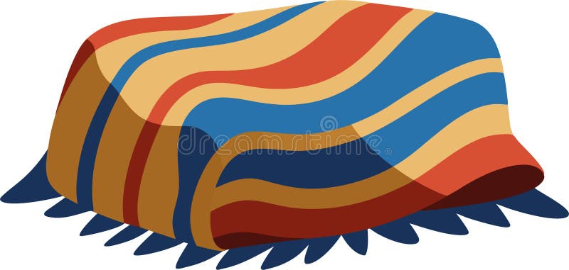 A Blanket Vector Art Illustration Showcases Scalable, Stylized Blanket ...