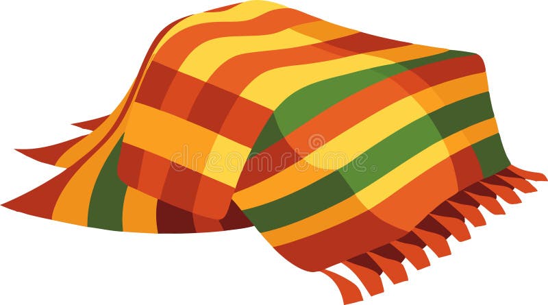 A Blanket Vector Art Illustration Showcases Scalable, Stylized Blanket ...