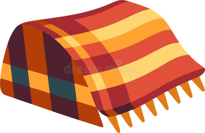A Blanket Vector Art Illustration Showcases Scalable, Stylized Blanket ...