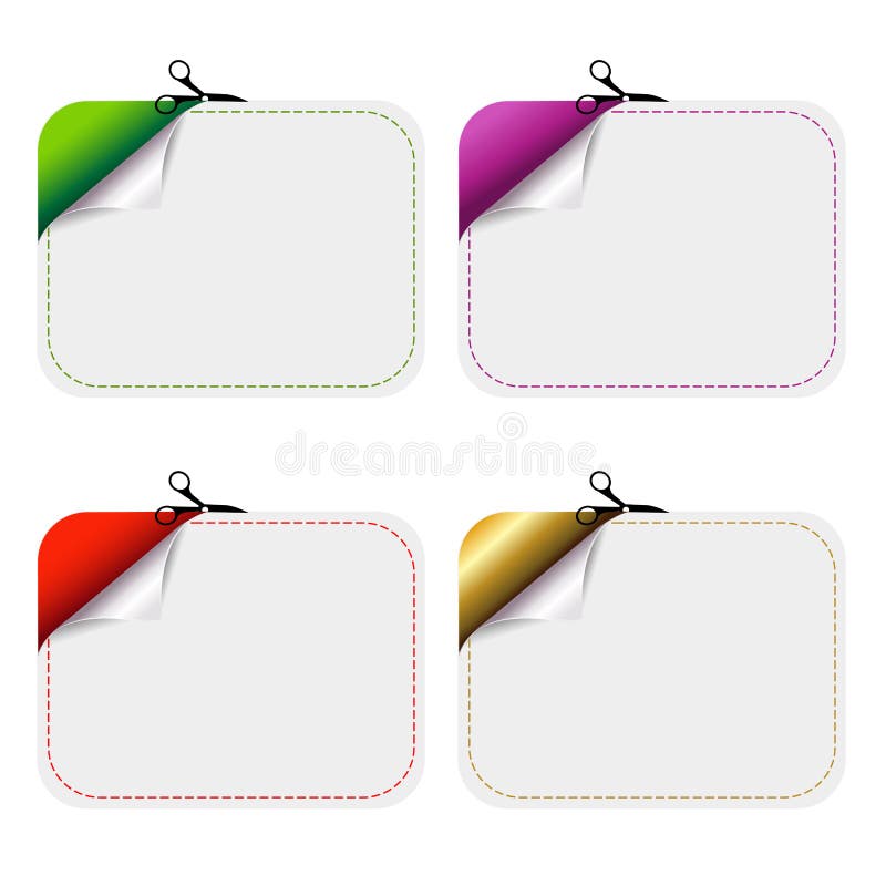 Blanks Advertising Coupon Cut from Sheet of Paper Stock Illustration ...