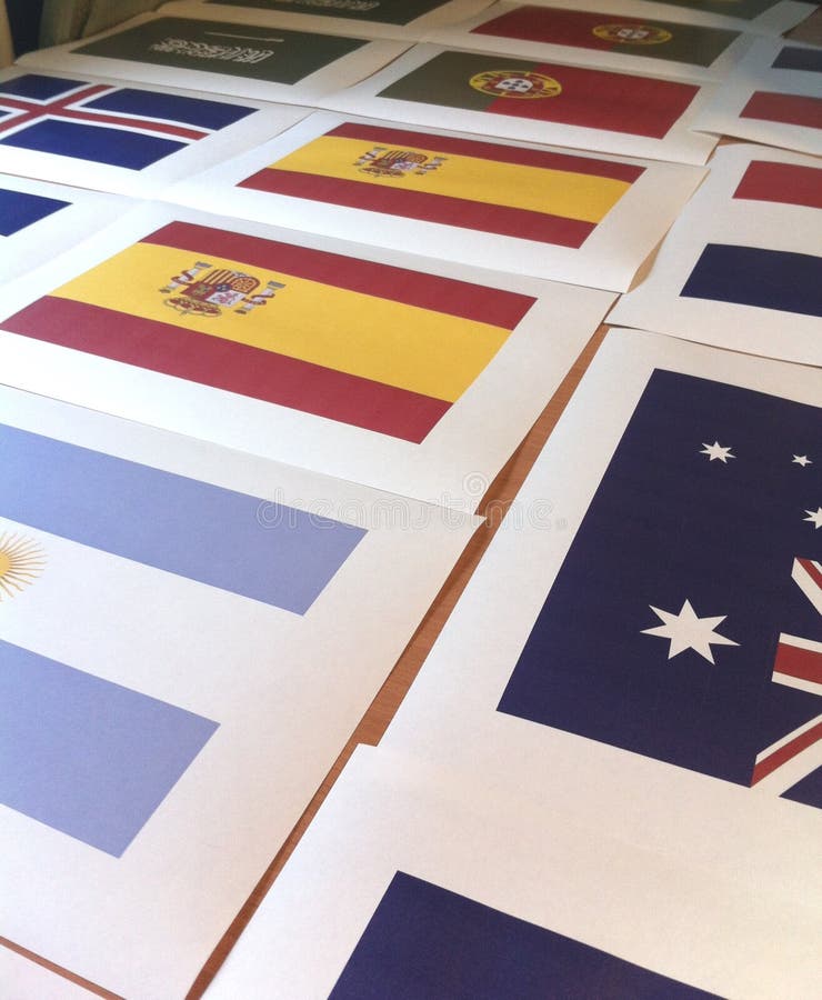 Blanks, Templates for Printing Flags on Fabric. Sublimation Production ...