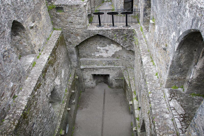 BLARNEY, IRELAND. JUNE 13, 2022. Interior View of the Destroyed Blarney ...