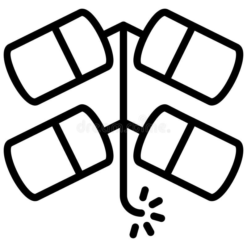 Blast Celebration Vector Outline Icon. Hindu Festival, Hindu ...