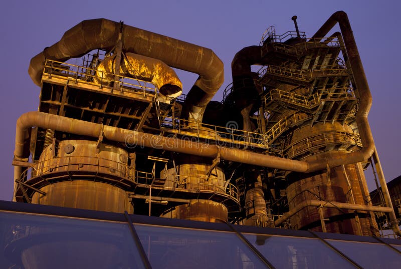 Old Rusty Blast Furnace Equipment of the Metallurgical Plant Stock ...