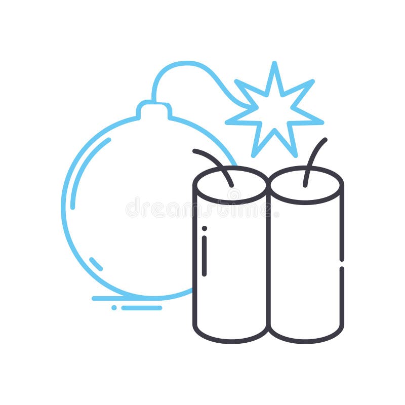 Blast Line Icon, Outline Symbol, Vector Illustration, Concept Sign ...