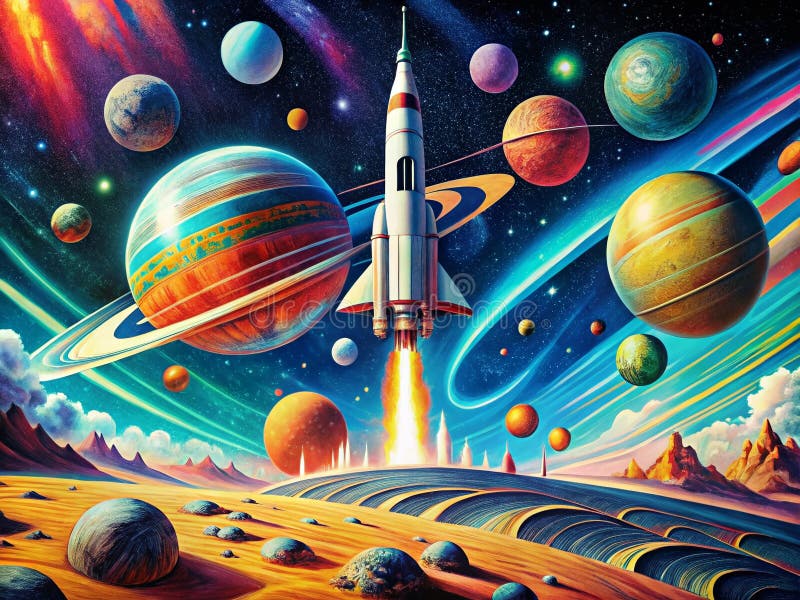 Blast Off To the 1950s a Retro Rocket Launch Poster Captures the ...