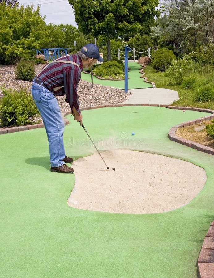 Mini-golf field stock image. Image of field, brook, mini - 15142373