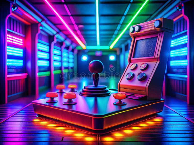 Blast from the Past Immersive Neon Retro Arcade Night with Pixelated ...
