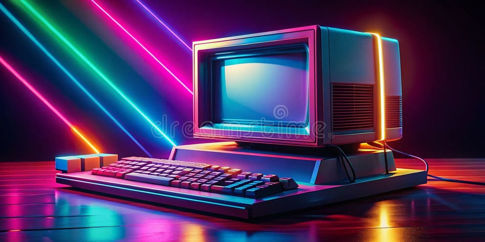 A Blast from the Past Stunning 80s Computer Render with Long Exposure ...