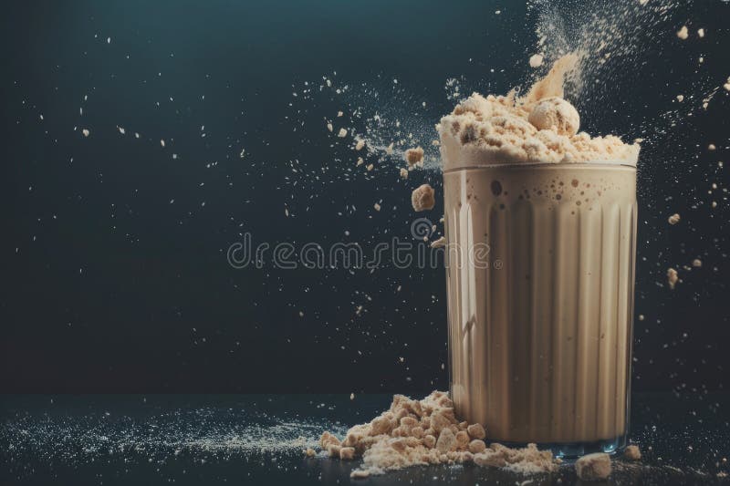 Blast of Powder from Milkshake Stock Photo - Image of colorful, sugar ...