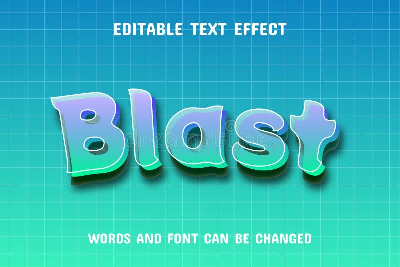 Blast Text - 3d Text Effect Stock Vector - Illustration of colorful, modern: 255574529