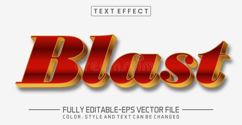 Blast Text Editable Style Effect Stock Vector - Illustration of effect ...