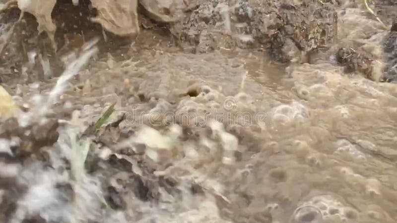 A Blast Wave with a Cloud of Dust Covers a Man Stock Footage - Video of ...