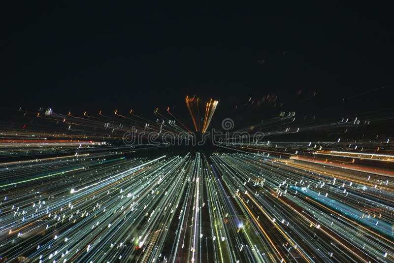 Blast Zoom Effect , Light Lines with Long Exposure Stock Image - Image ...