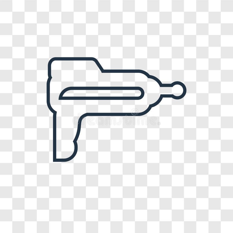 Blaster Concept Vector Linear Icon Isolated on Transparent Background ...