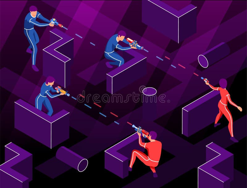 Blaster Game Labirynth Composition Stock Vector - Illustration of ...