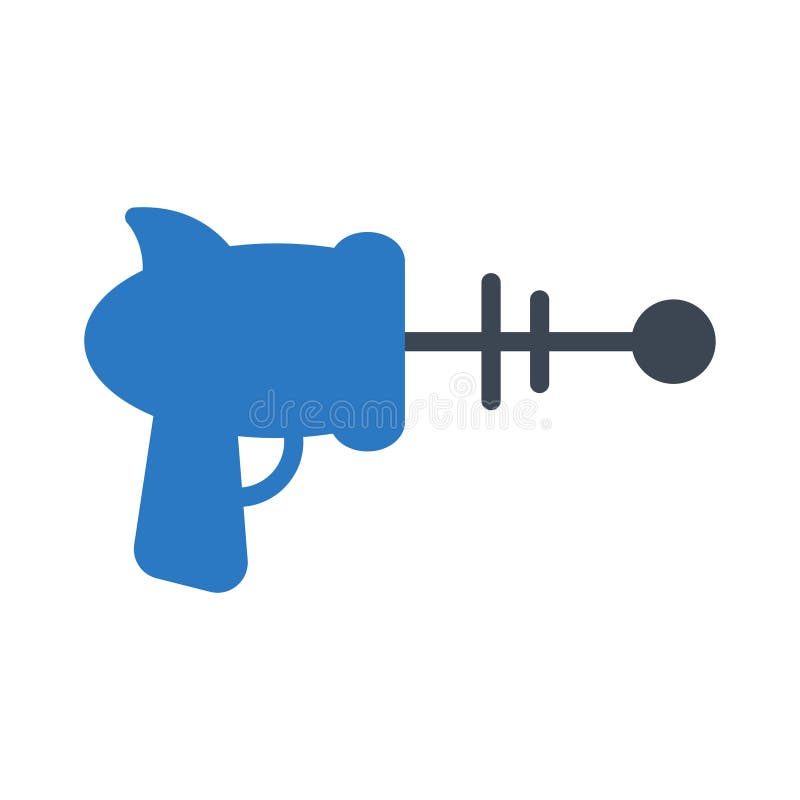 Blaster Glyph Colour Vector Icon Stock Vector - Illustration of ...