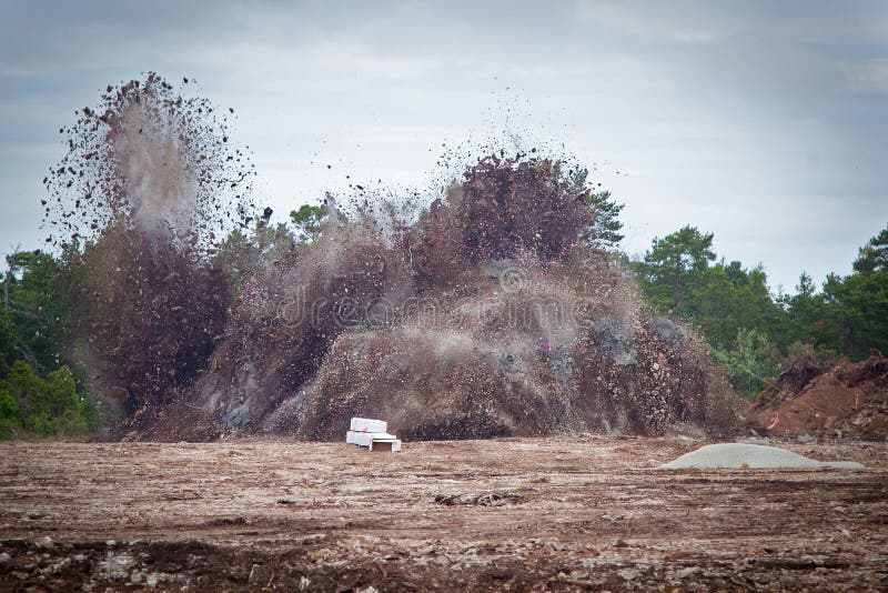Blasting Limestone in a Quarry.GN Stock Photo - Image of explosion ...