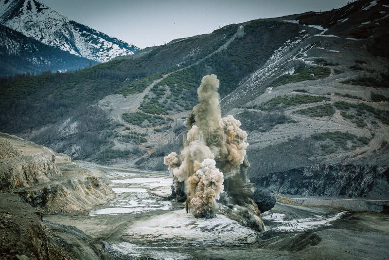 Blasting Operations - Gold Mining Stock Photo - Image of mining ...