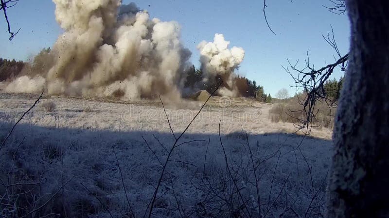 Blasting of Rocks. Crushing Boulders Using Explosive Technologies Stock ...