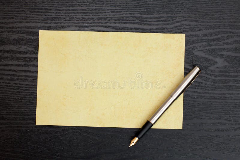 Blatt Papier und Stift stockbild. Bild von korrespondenz - 49368275