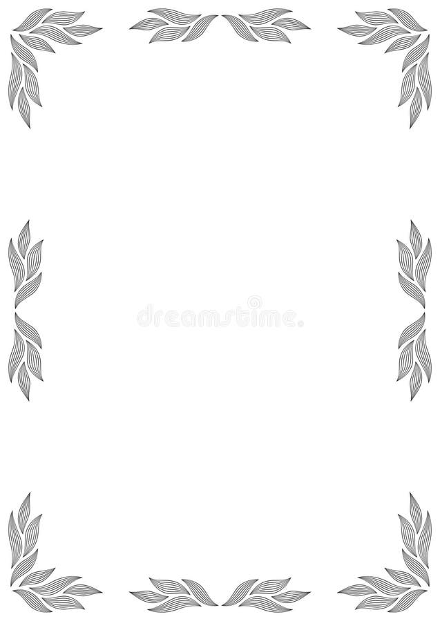 Leaf pattern A4 over layer stock vector. Illustration of elegant ...