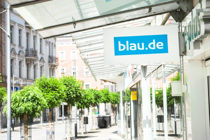 Blau.de shop editorial photography. Image of copyspace - 41421312