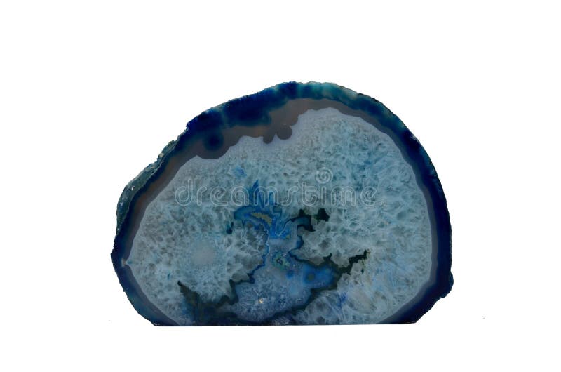Blauer Achat Geode stockfoto. Bild von achat, geologie - 14715332